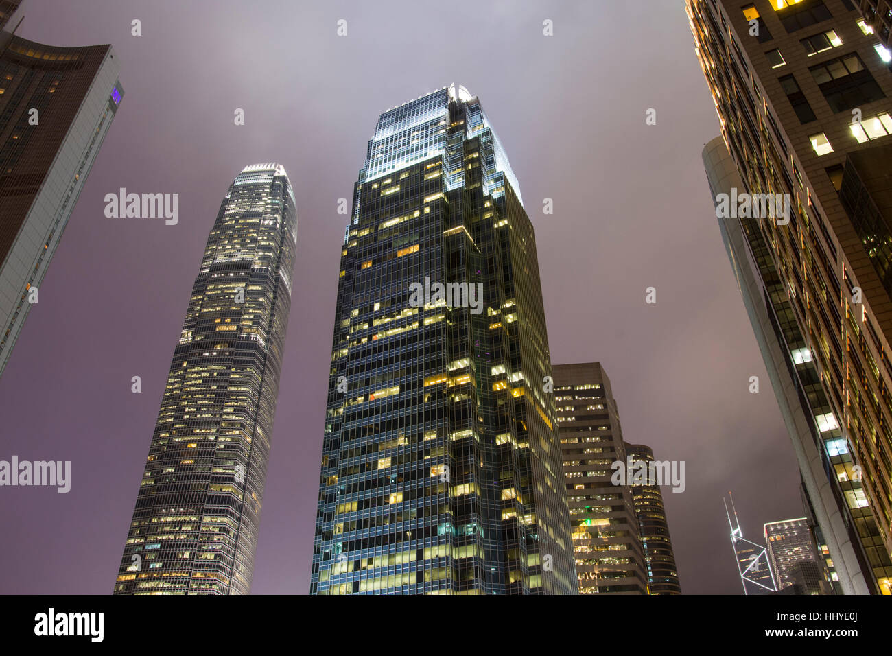 Skyline skyscrapers night landscape hi-res stock photography and images ...