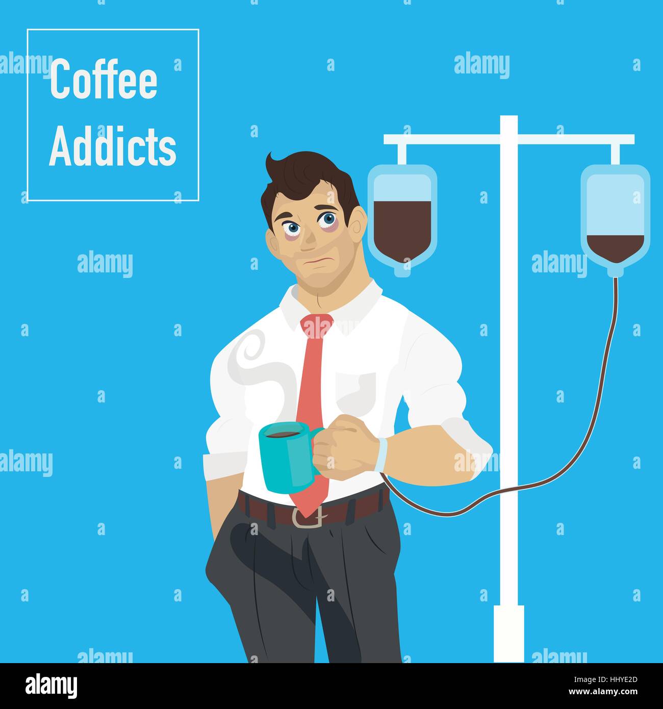 Cartoon businessman coffee mug Stock Vector Images - Alamy