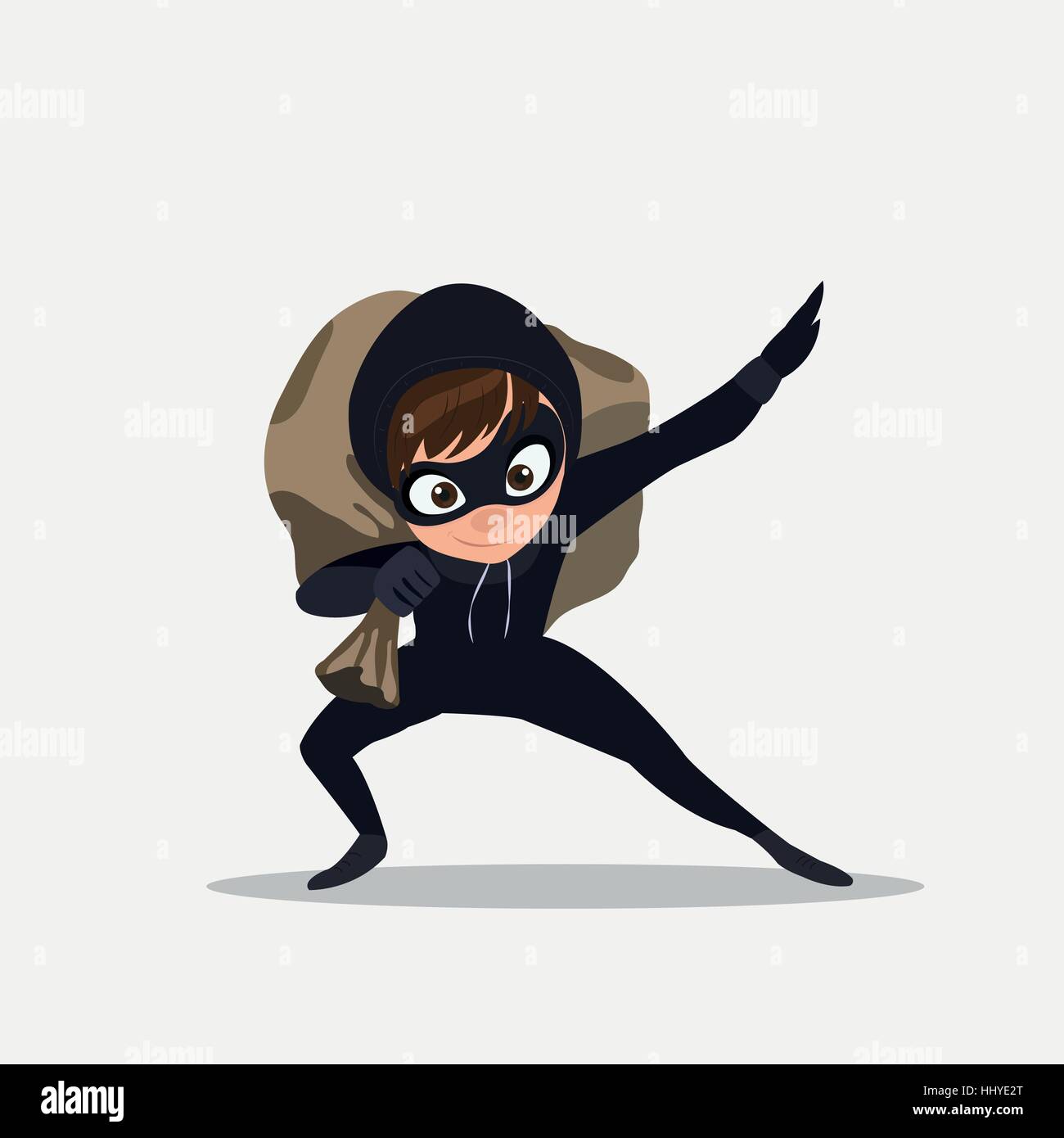 Sneaking thief isolated on white background Stock Vector Image & Art ...