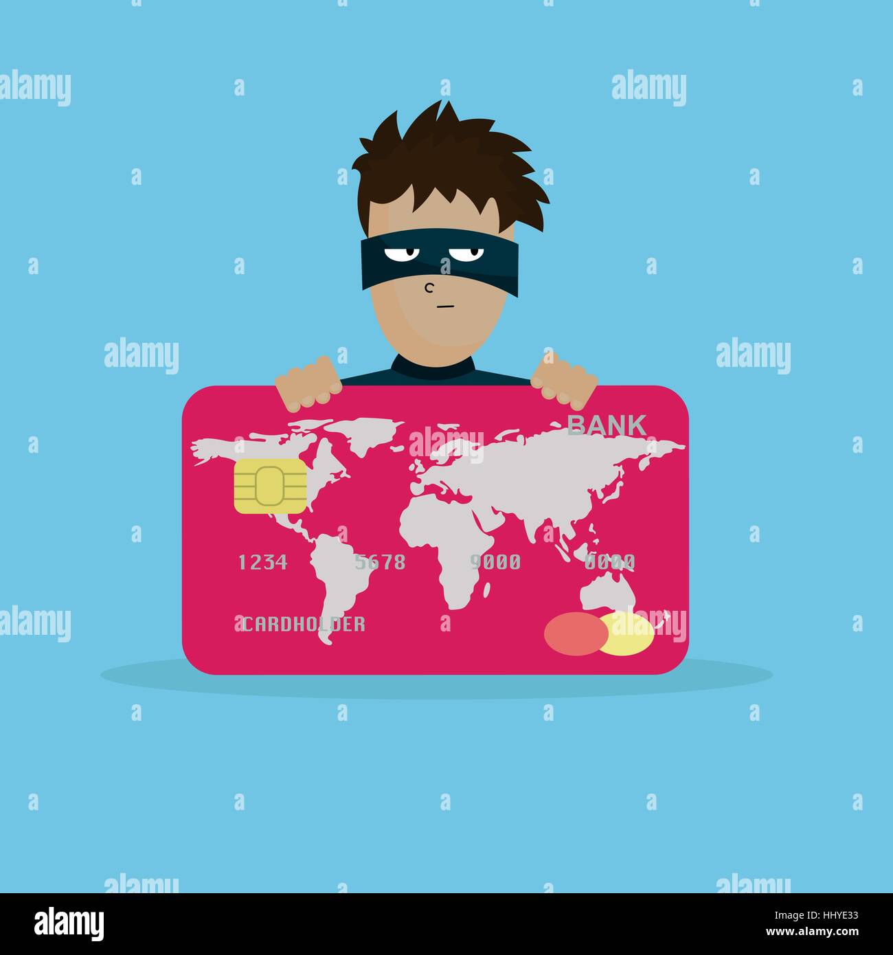 Criminal in mask holding Stock Vector Images - Alamy