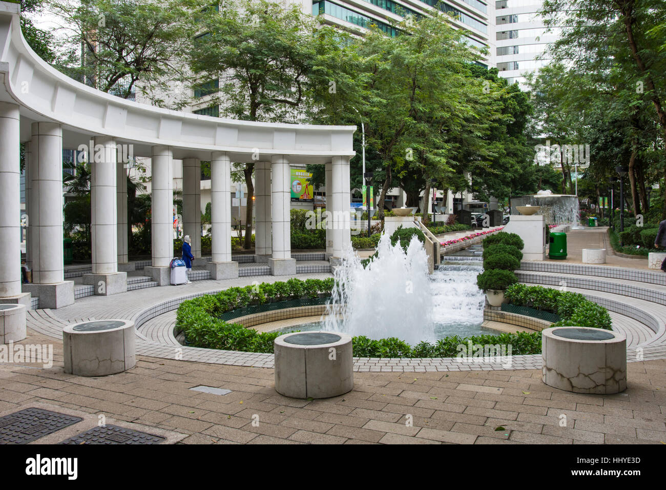 A fountain in Hong Kong park Stock Photo - Alamy
