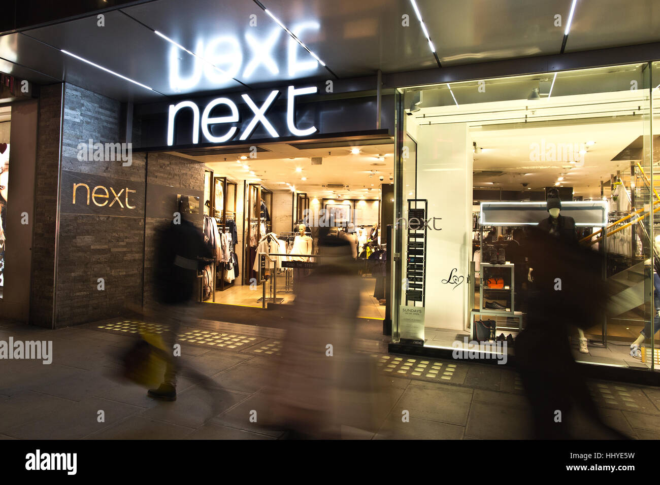 NEXT clothes retailer, Oxford Street, central London, England, UK Stock ...