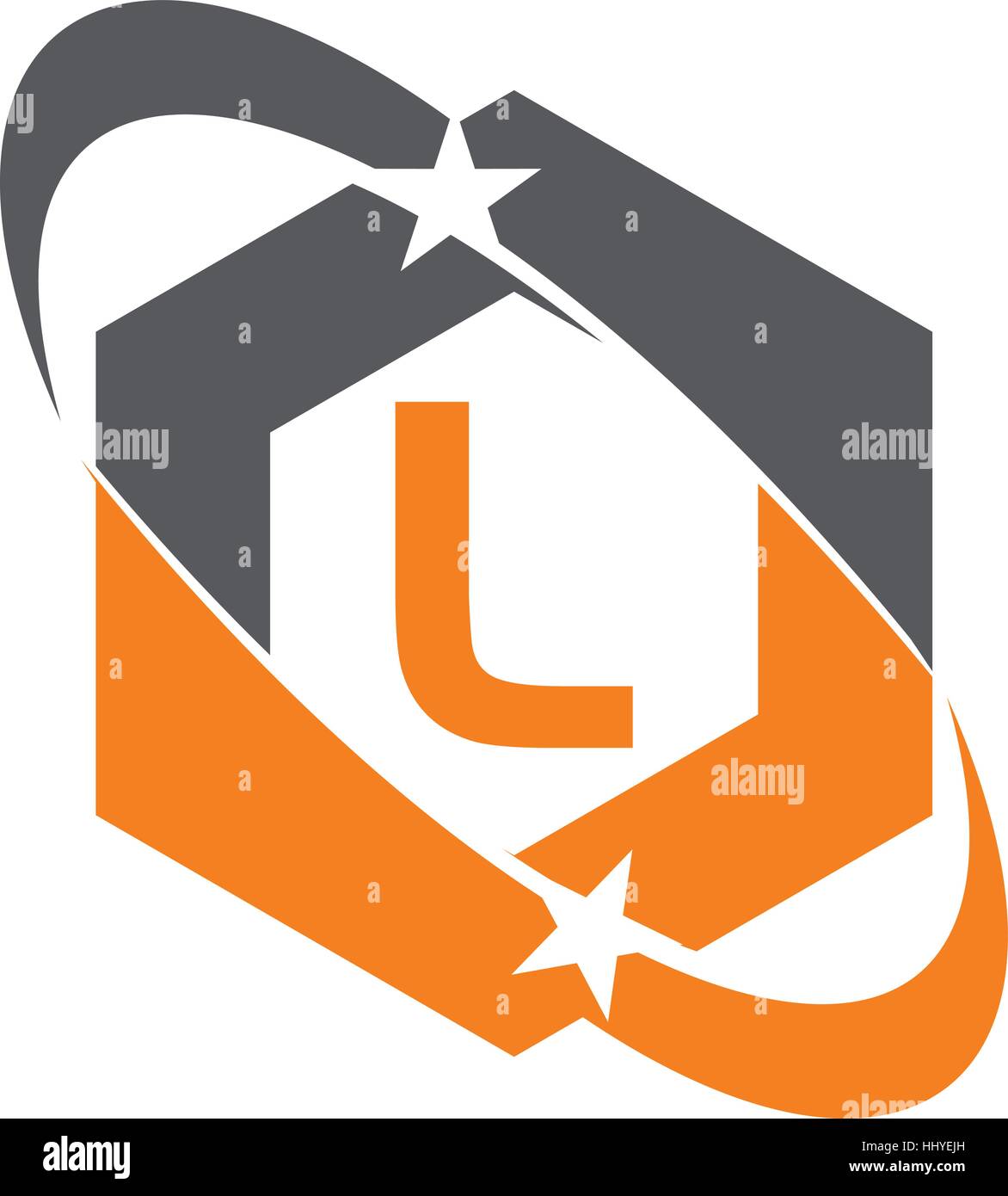 Star Swoosh Letter L Stock Vector Image & Art - Alamy