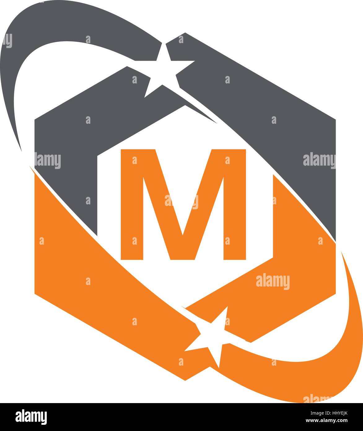 Star Swoosh Letter M Stock Vector Image & Art - Alamy