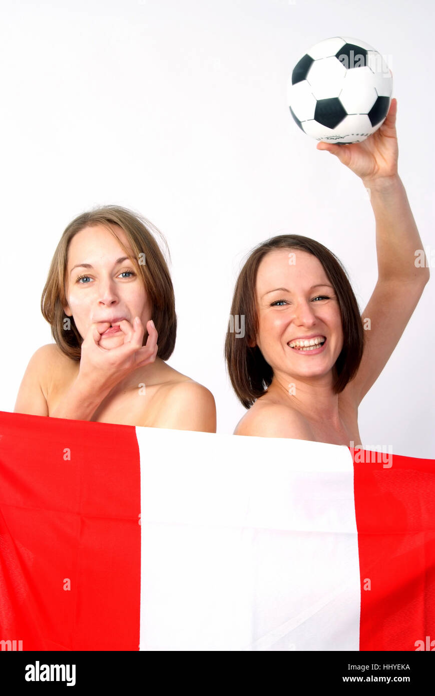 Austrian-ladies with football Stock Photo - Alamy