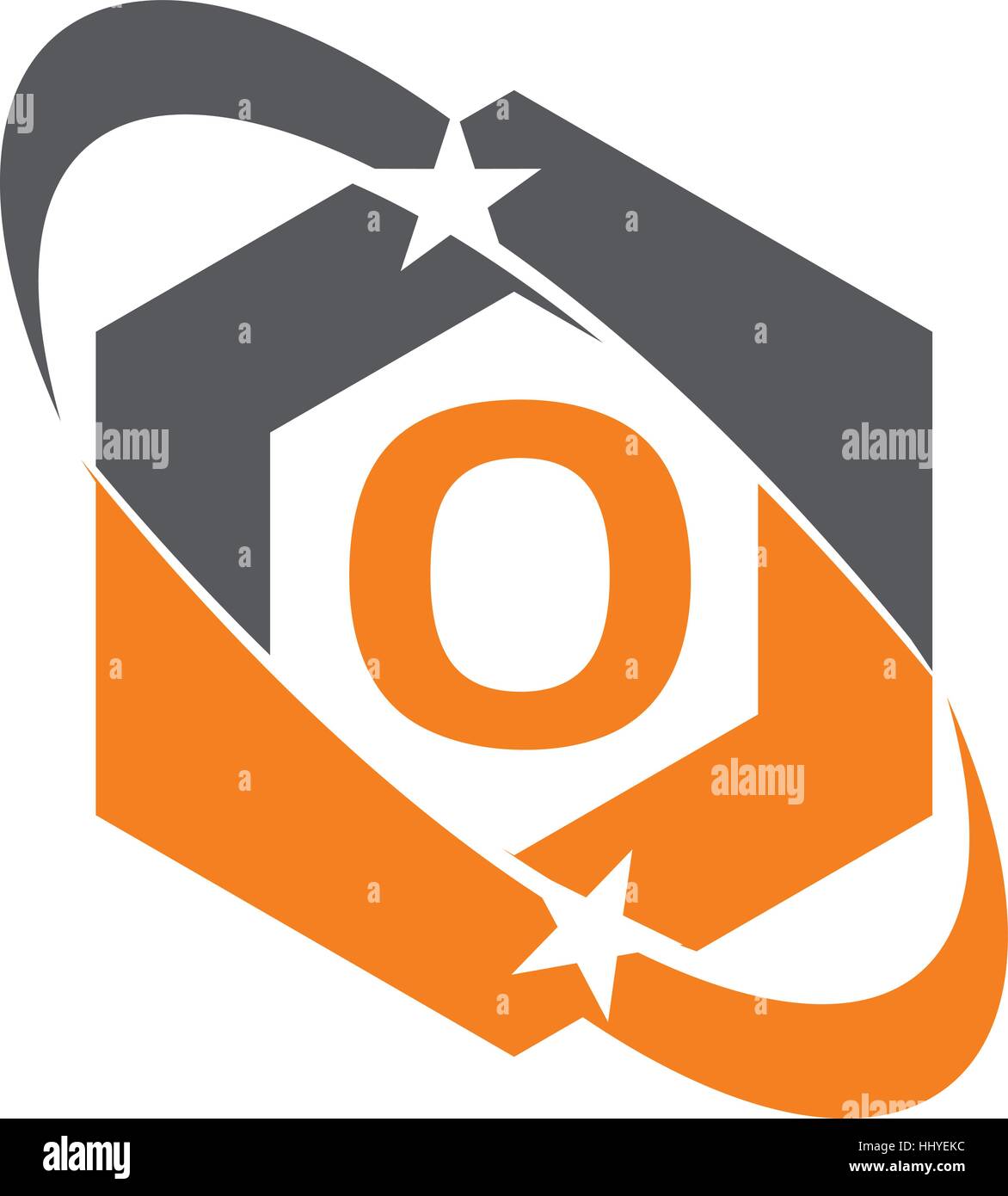 Star Swoosh Letter O Stock Vector Image & Art - Alamy