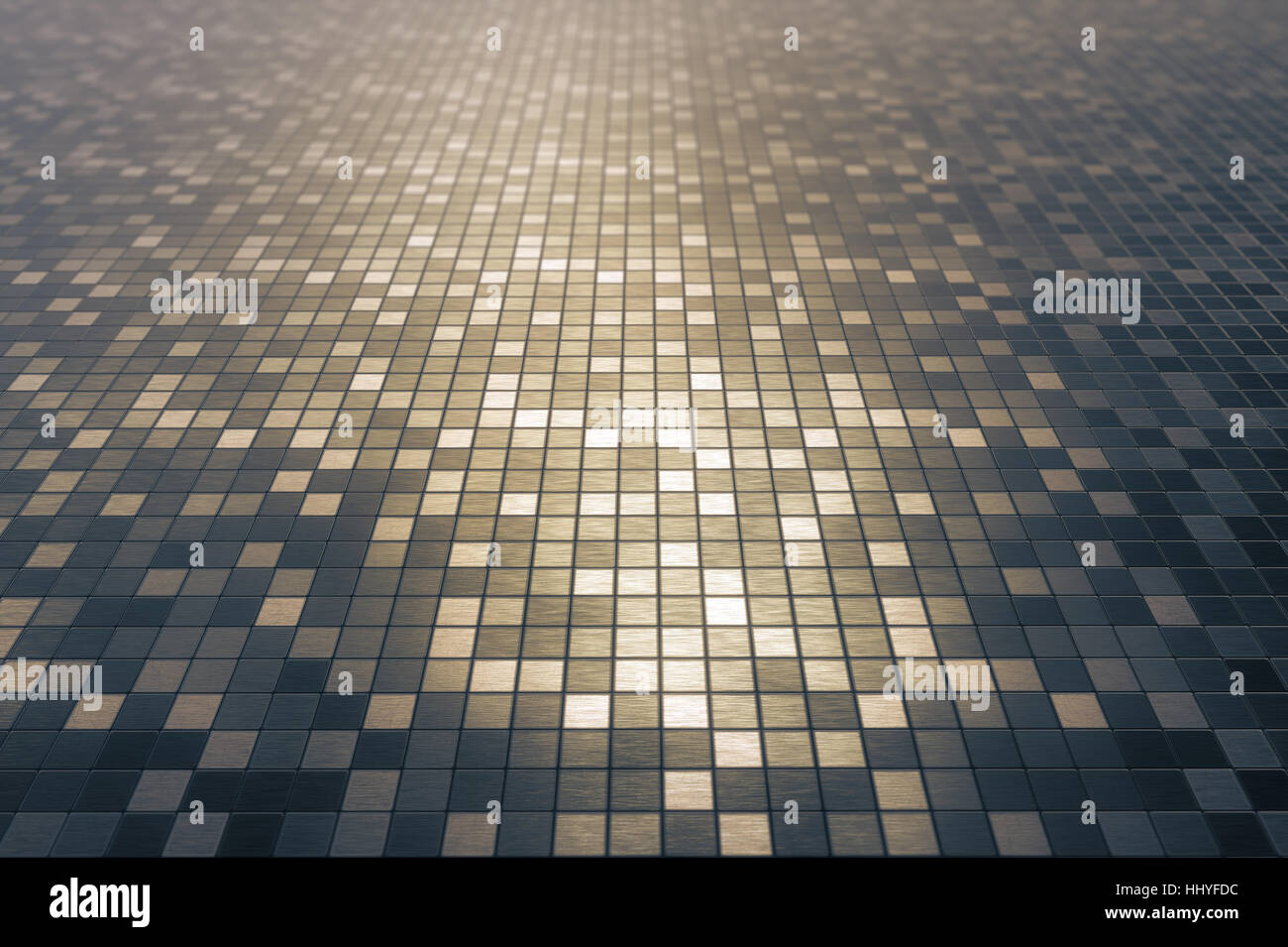 Mosaic metallic square pattern background Stock Photo - Alamy