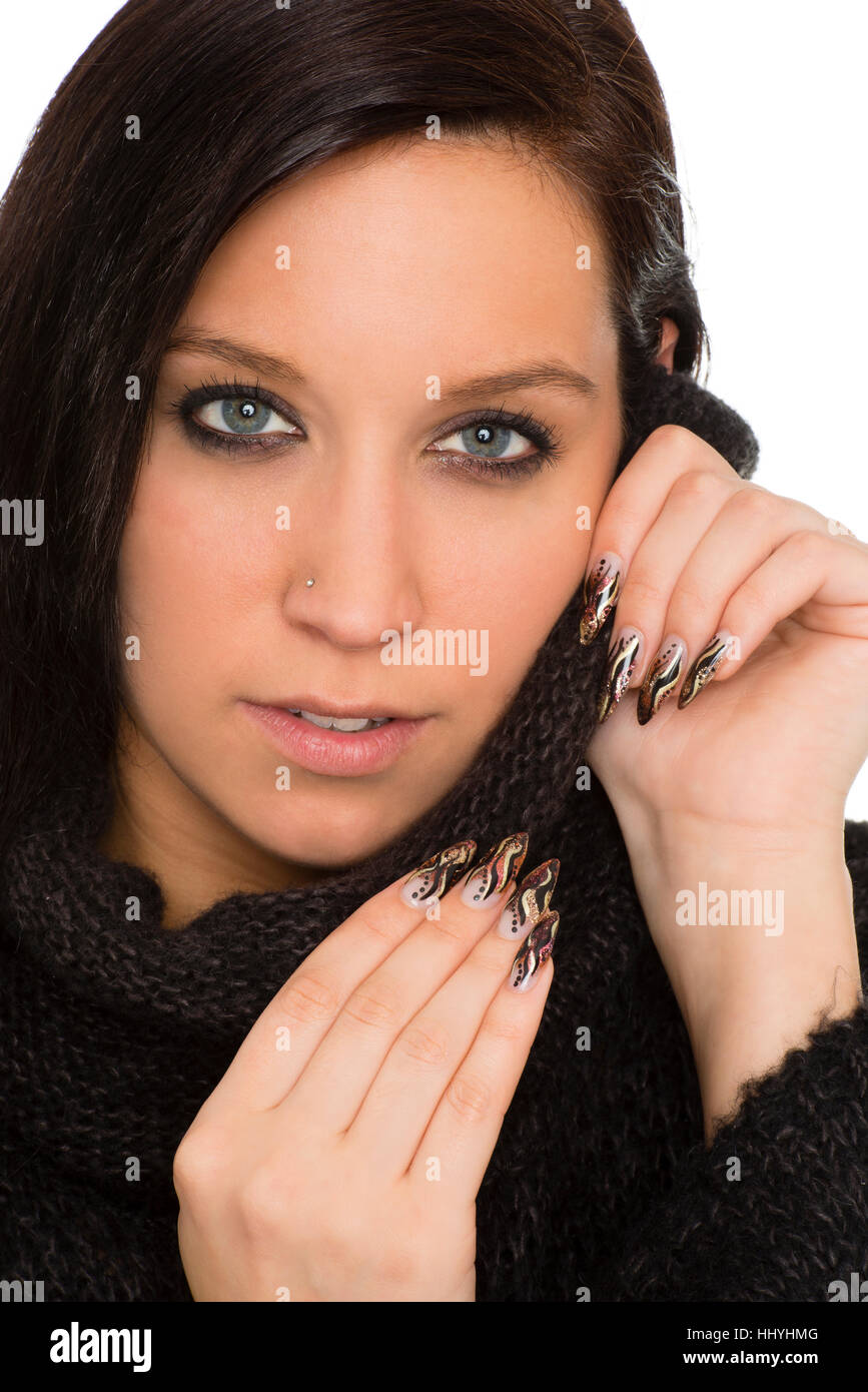 woman, hand, hands, isolated, mouth, face, portrait, skin, eyes ...