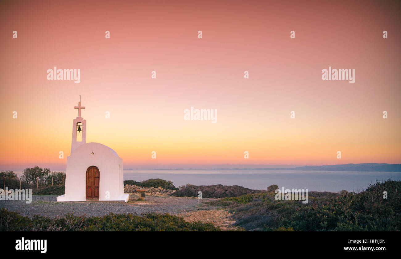Landscape with a church on sunset hi-res stock photography and images ...