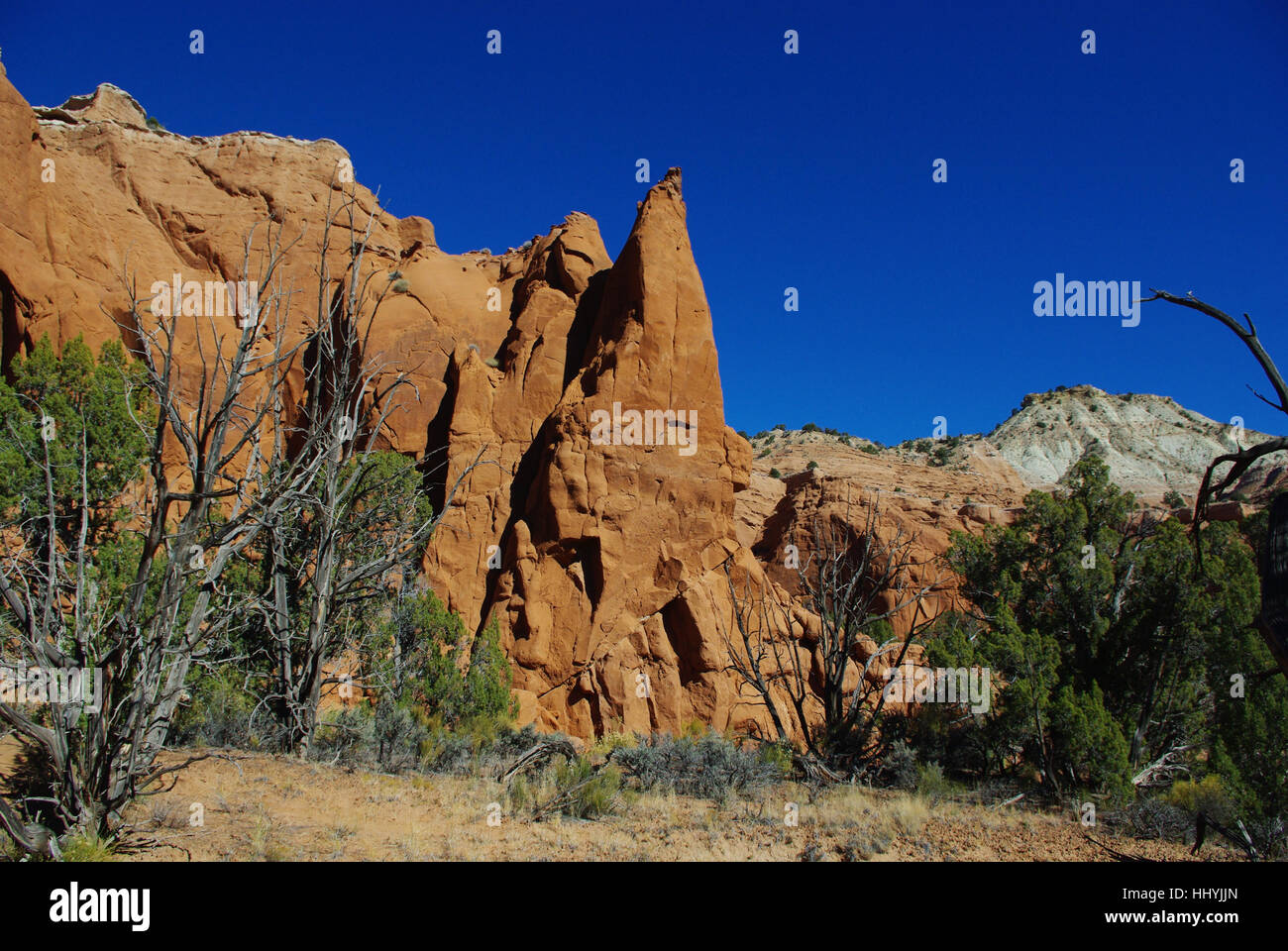 blue, desert, wasteland, formation, rock, firmament, sky, wall, blue ...