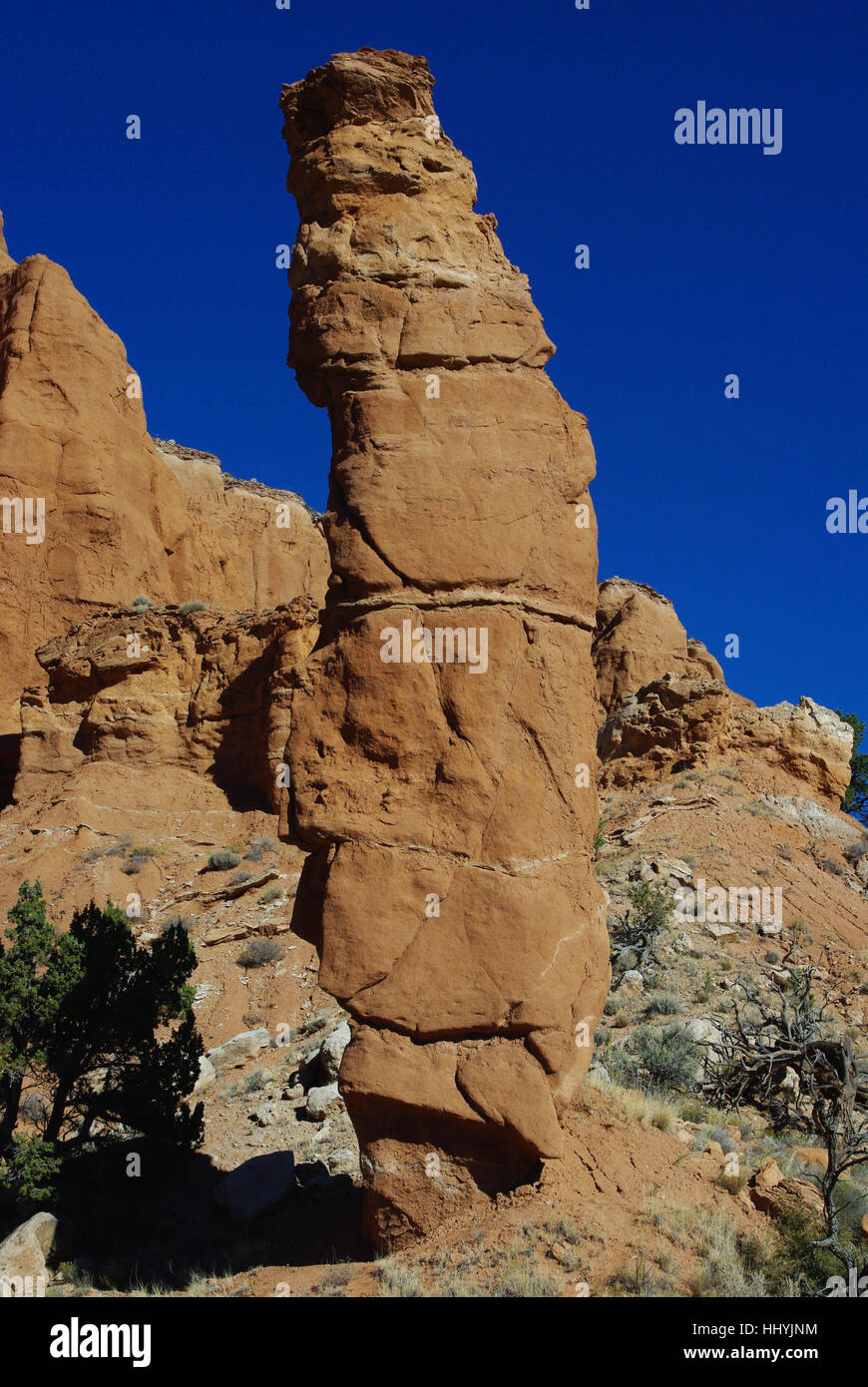 blue, tower, desert, wasteland, formation, rock, firmament, sky, blue ...