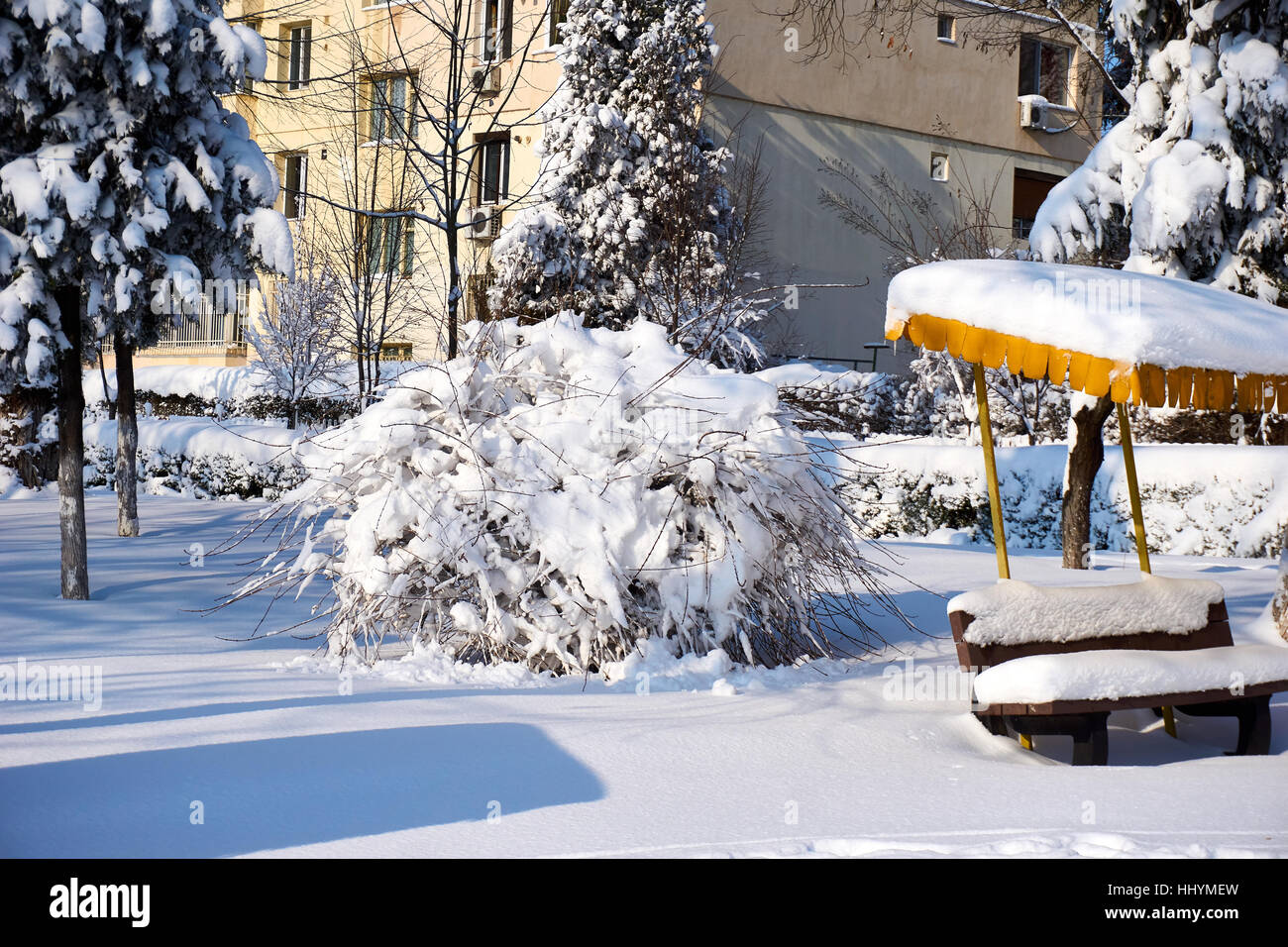 Beautiful scenes in the winter with lot of snow Stock Photo - Alamy