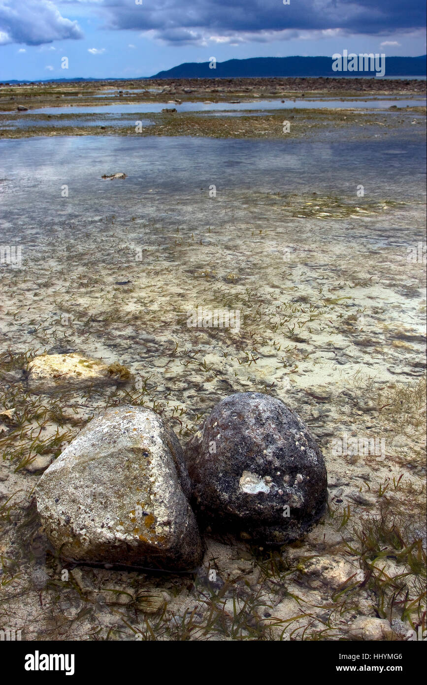 blue, colour, stone, beach, seaside, the beach, seashore, reflex, sight ...