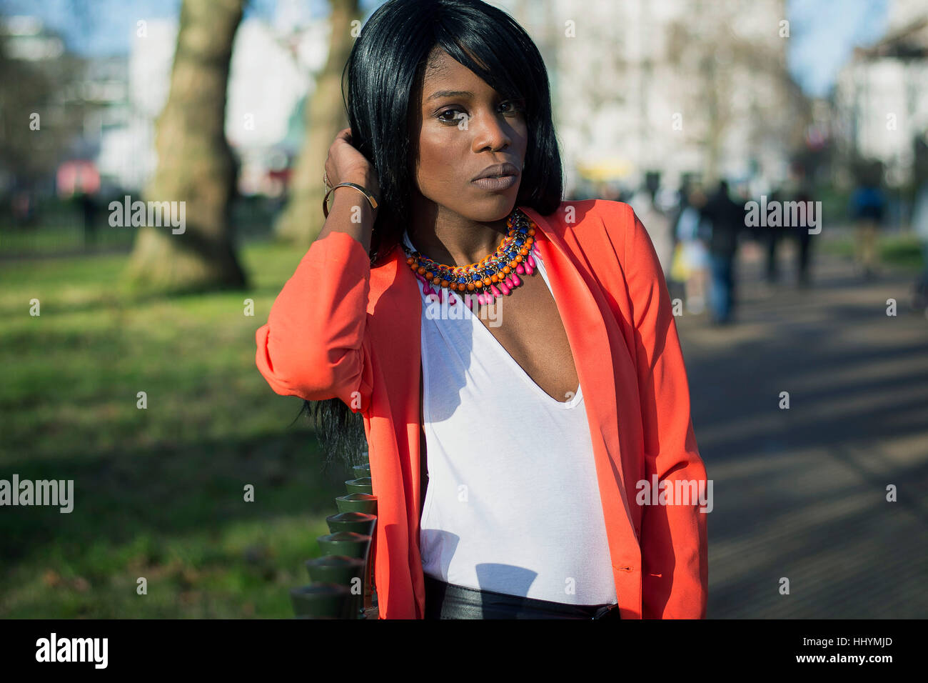 Beautiful model in London Stock Photo - Alamy