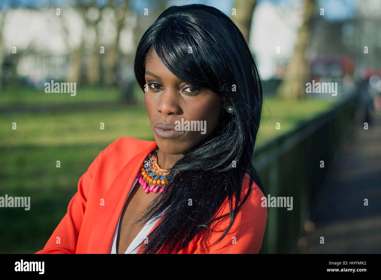 Beautiful model in London Stock Photo - Alamy