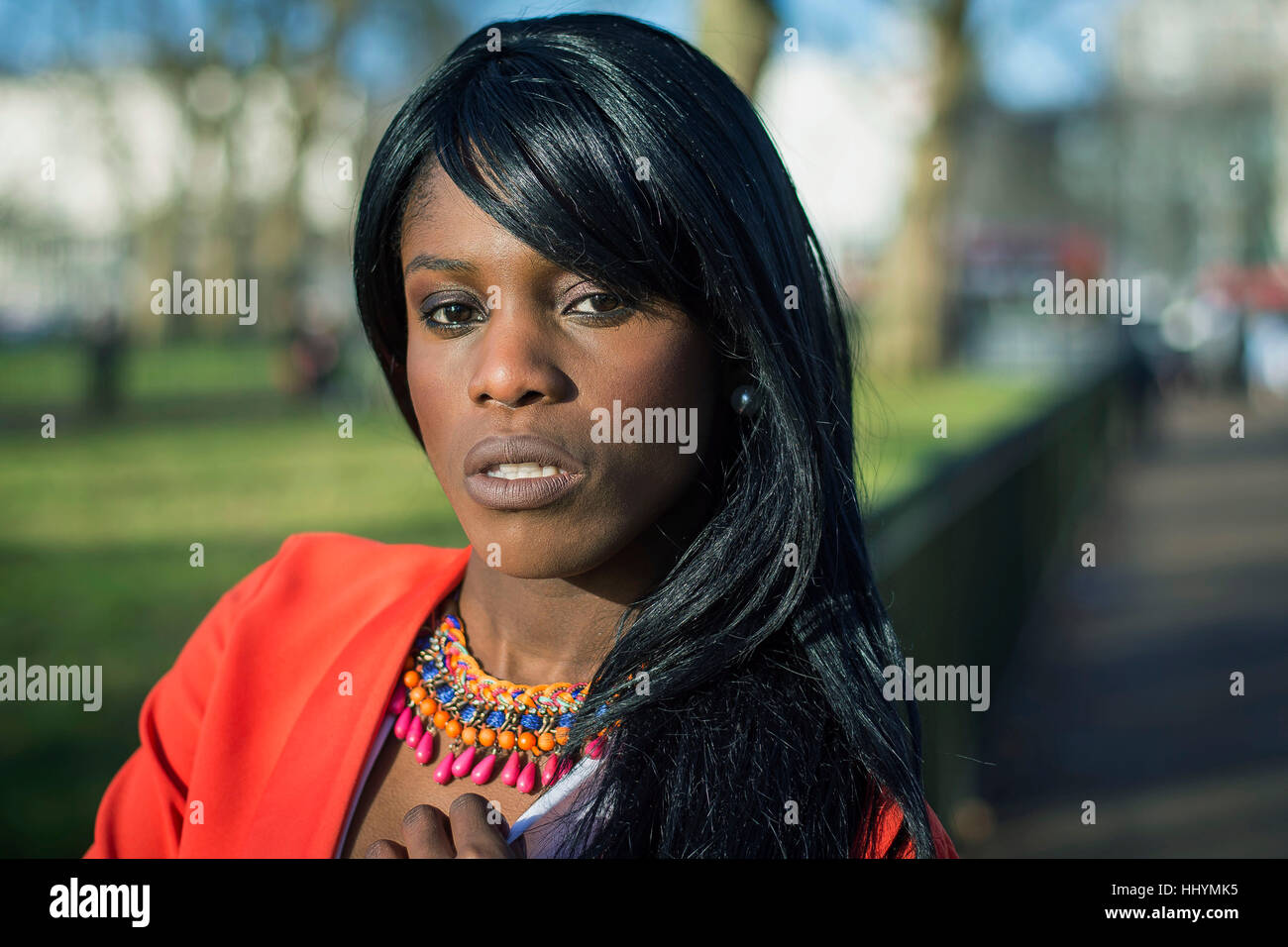 Beautiful model in London Stock Photo - Alamy