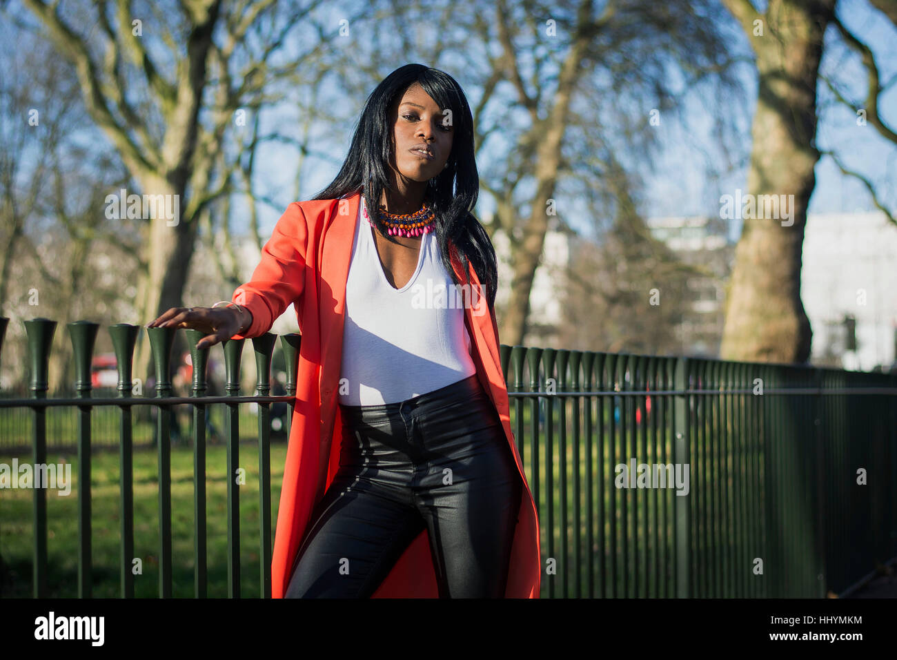 Beautiful model in London Stock Photo - Alamy