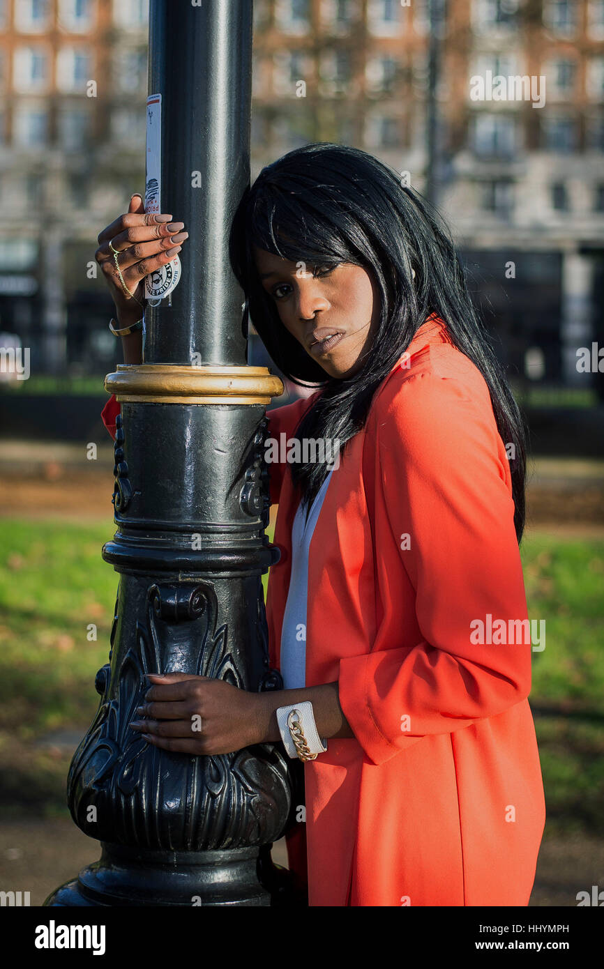 Beautiful model in London Stock Photo - Alamy