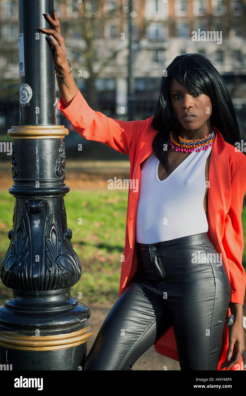 Beautiful model in London Stock Photo - Alamy