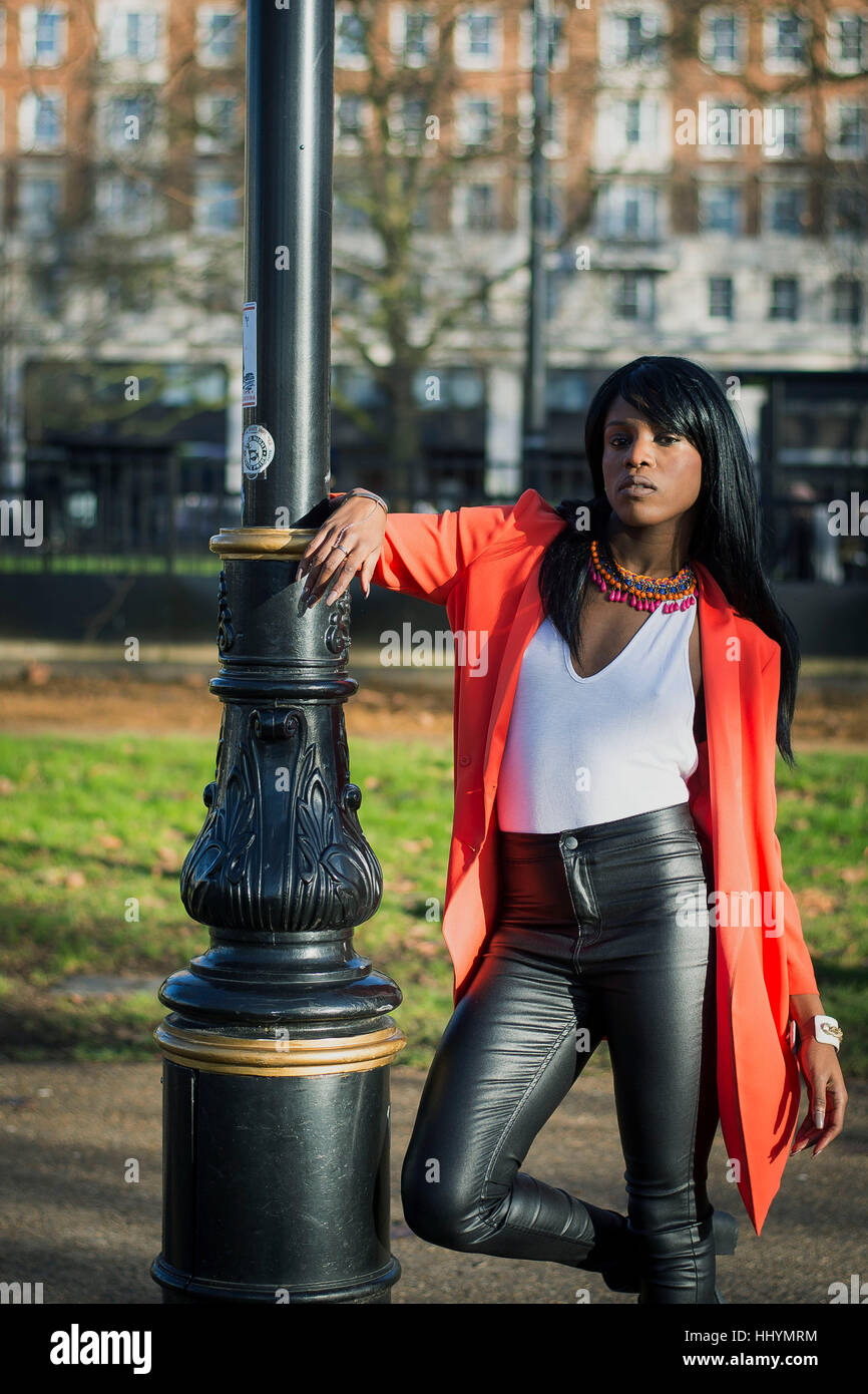 Beautiful model in London Stock Photo - Alamy