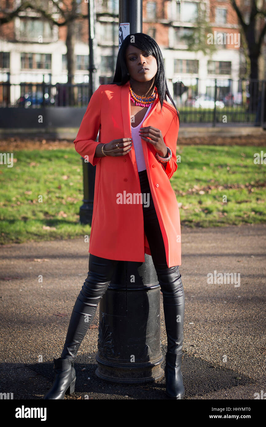 Beautiful model in London Stock Photo - Alamy