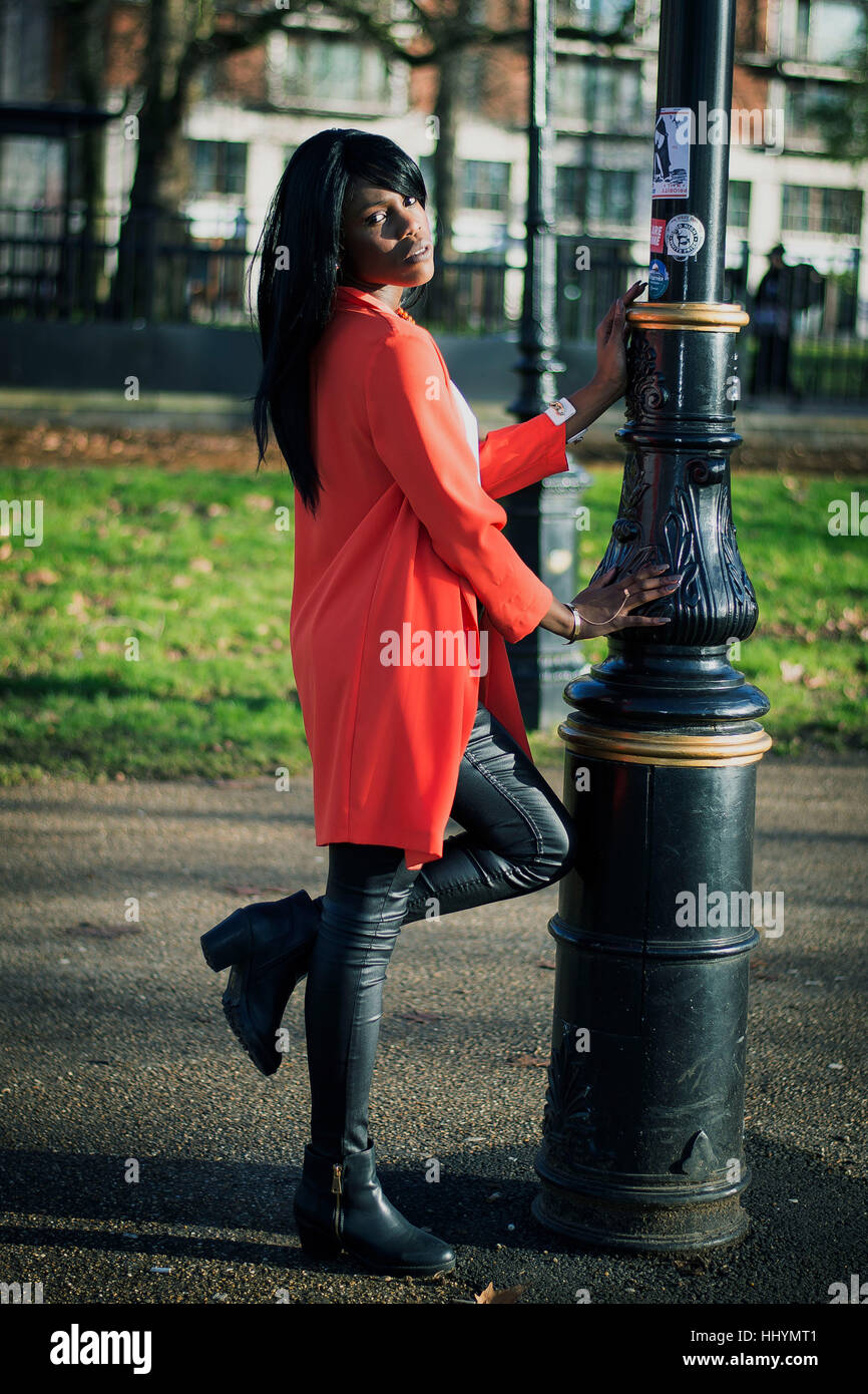 Beautiful model in London Stock Photo - Alamy