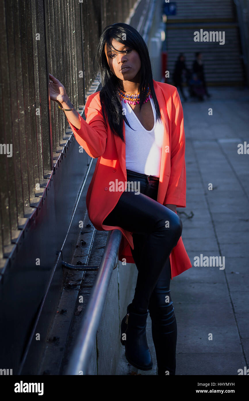 Beautiful model in London Stock Photo - Alamy
