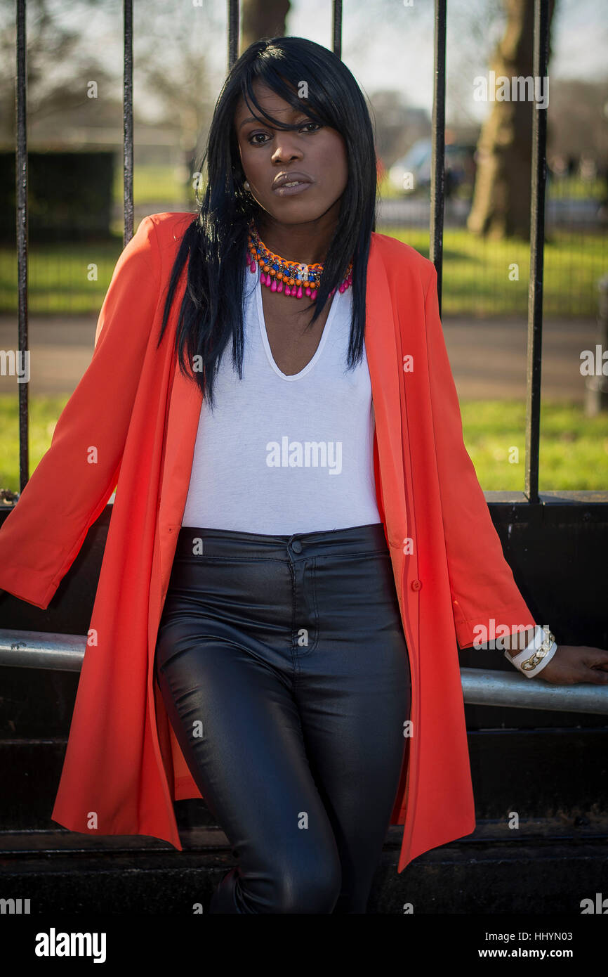 Beautiful model in London Stock Photo - Alamy