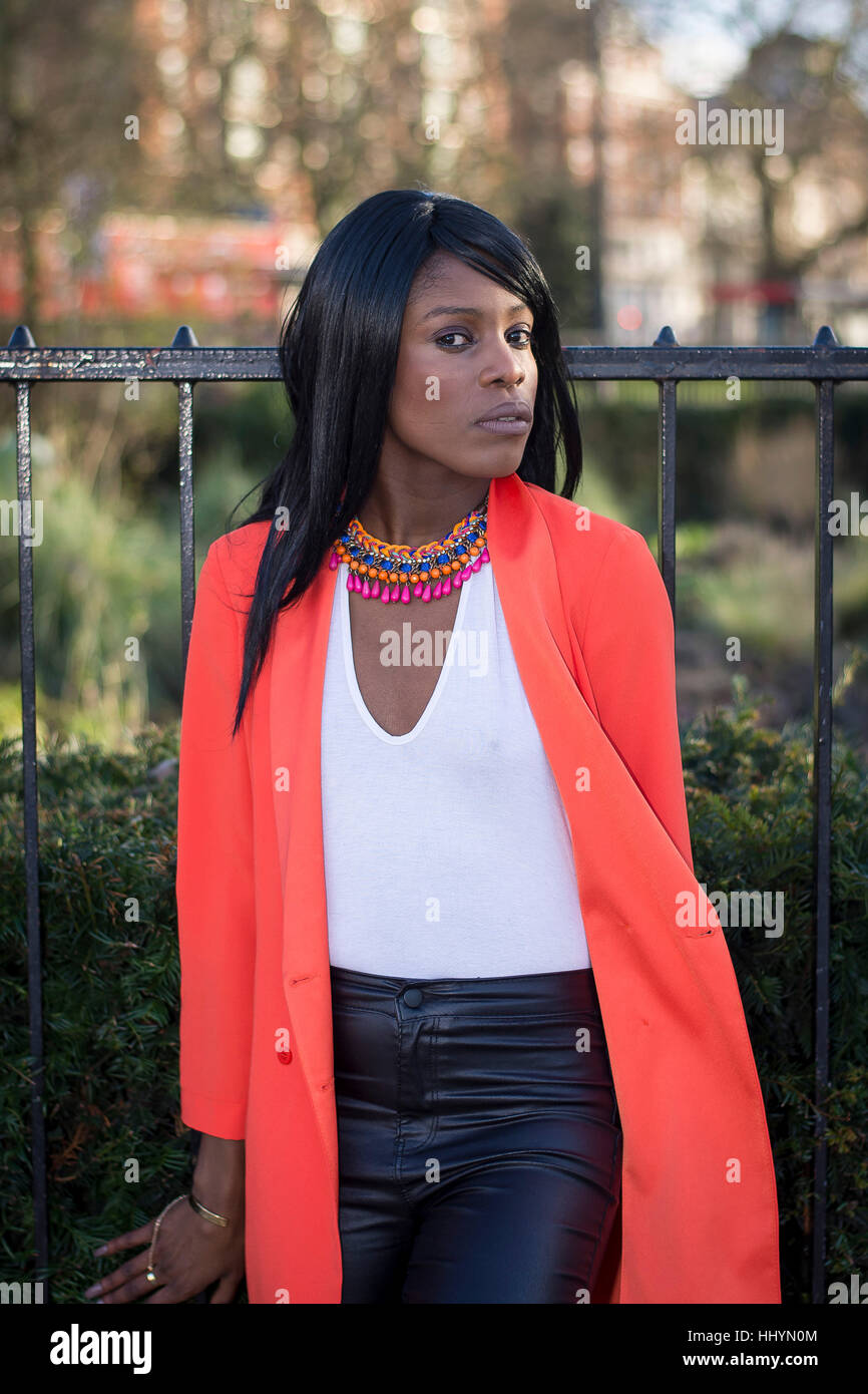 Beautiful model in London Stock Photo - Alamy