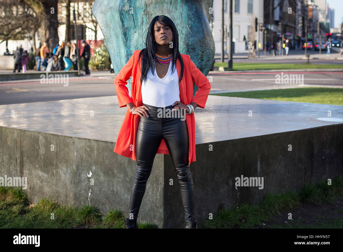 Beautiful model in London Stock Photo - Alamy