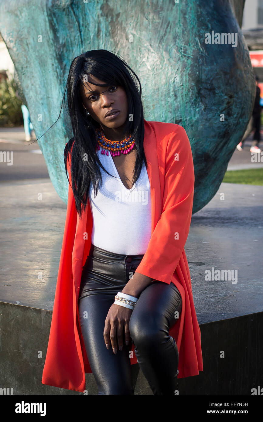 Beautiful model in London Stock Photo - Alamy