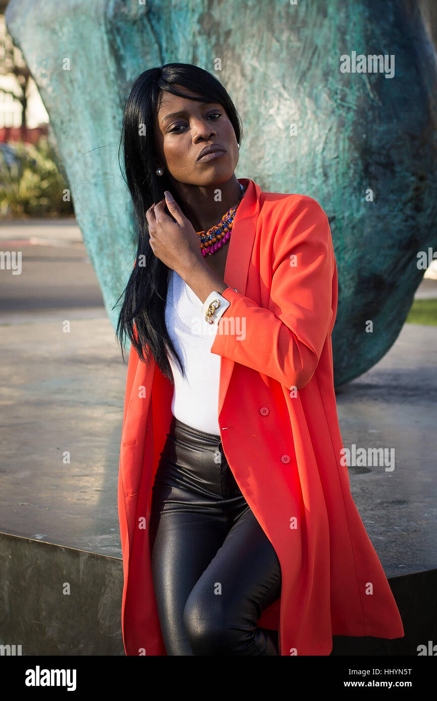 Beautiful model in London Stock Photo - Alamy