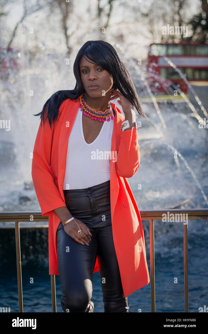 Beautiful model in London Stock Photo - Alamy