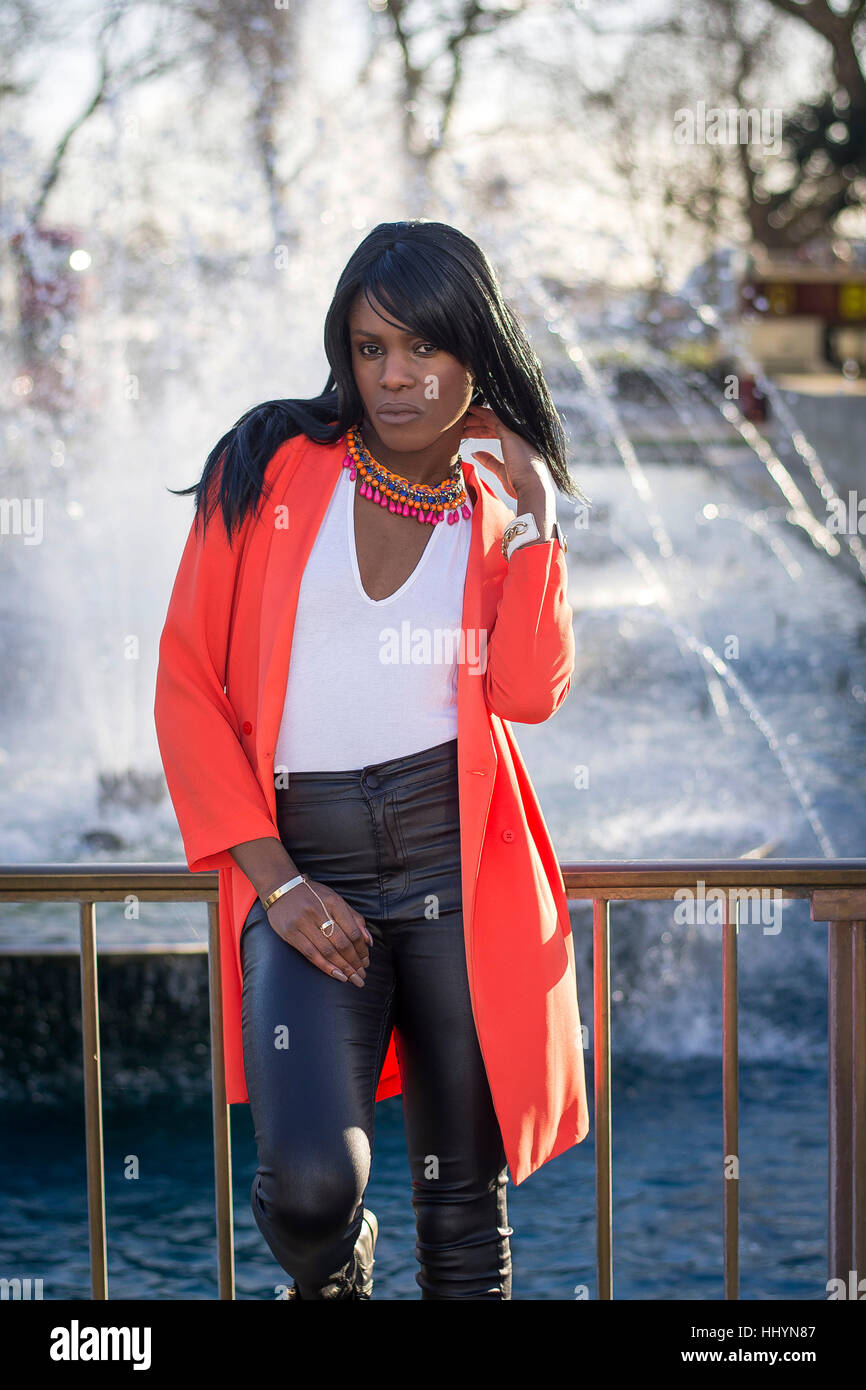 Beautiful model in London Stock Photo - Alamy