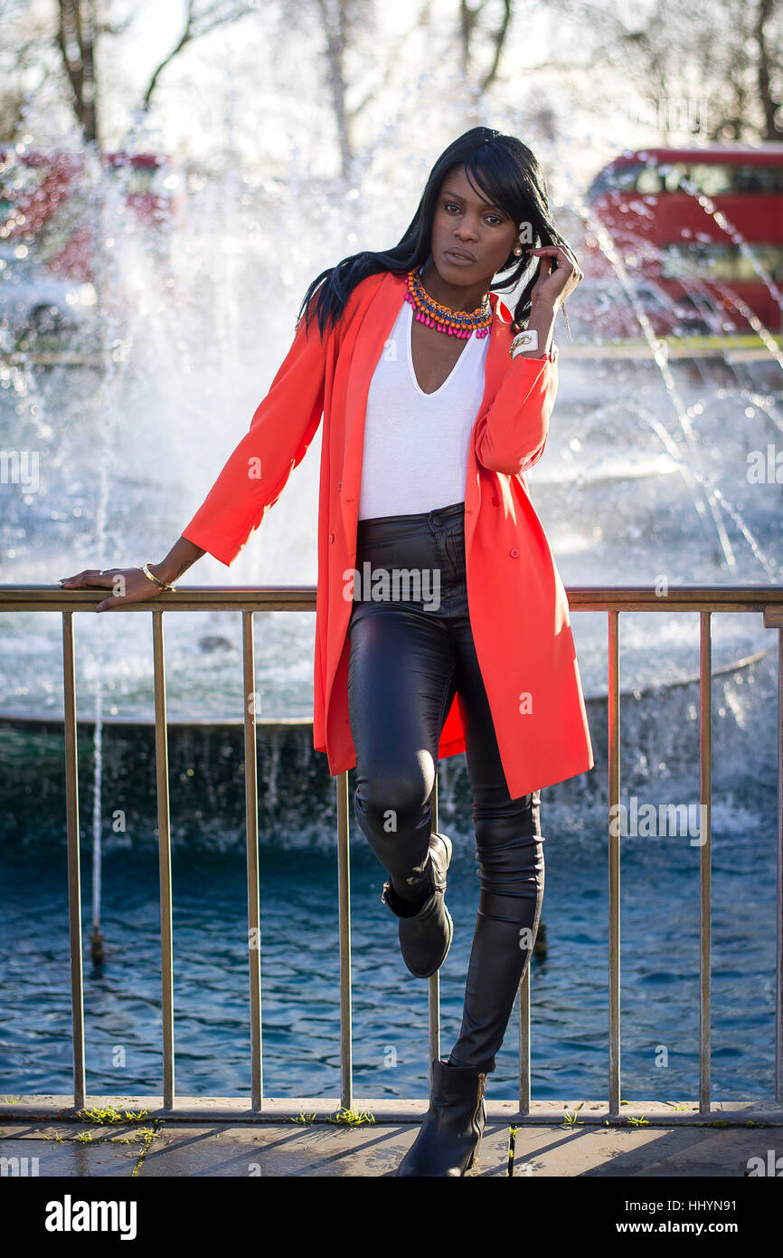 Beautiful model in London Stock Photo - Alamy