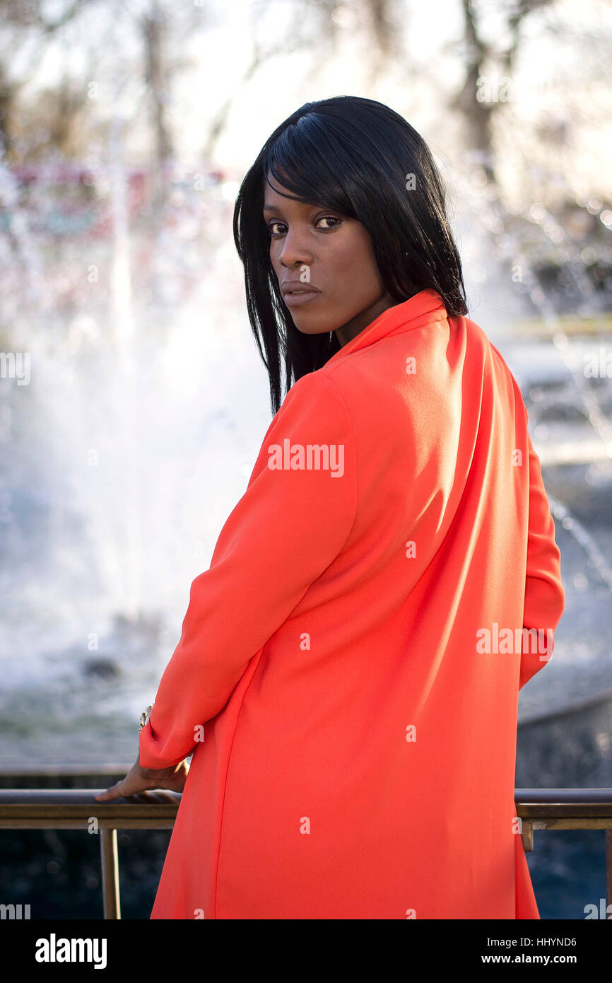 Beautiful model in London Stock Photo - Alamy