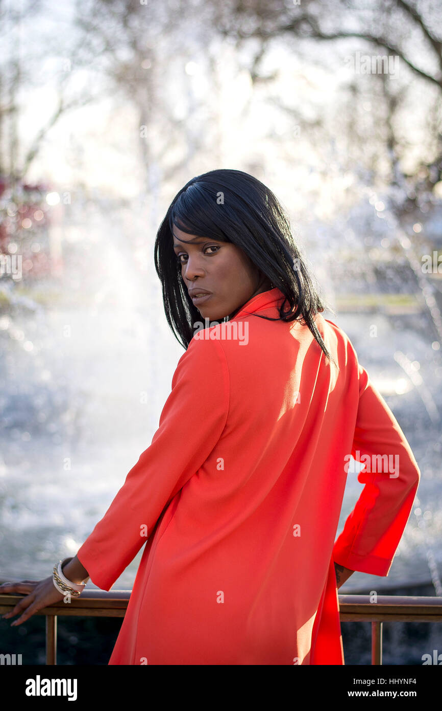 Beautiful model in London Stock Photo - Alamy