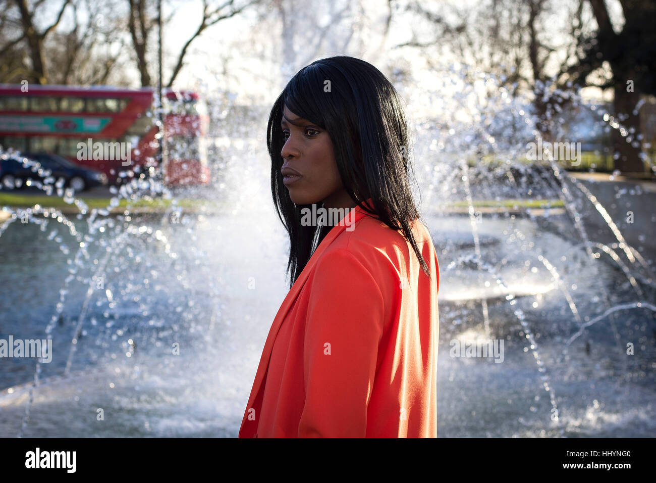 Beautiful model in London Stock Photo - Alamy