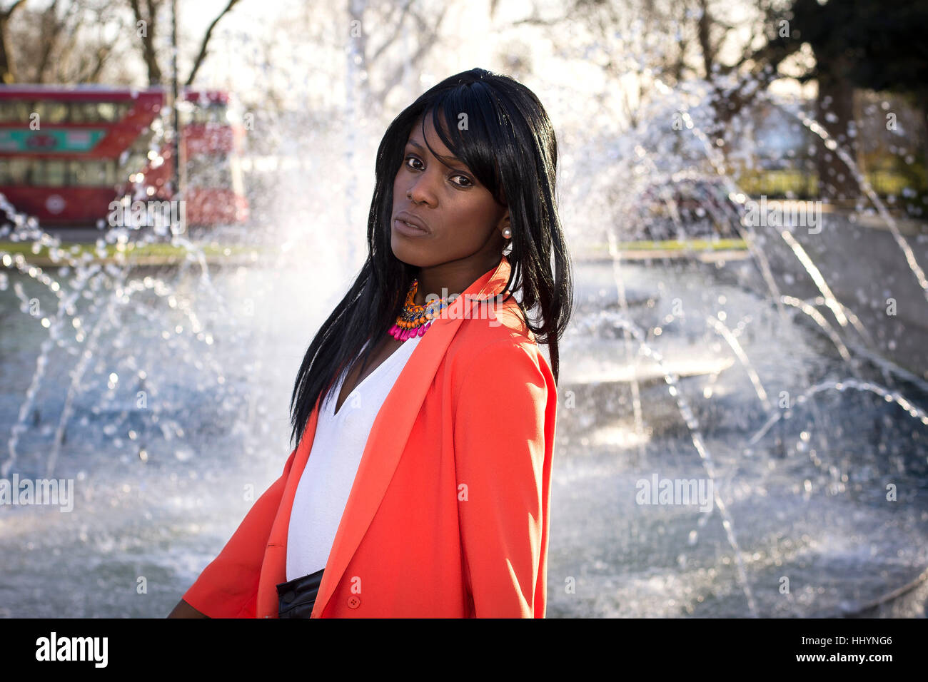 Beautiful model in London Stock Photo - Alamy