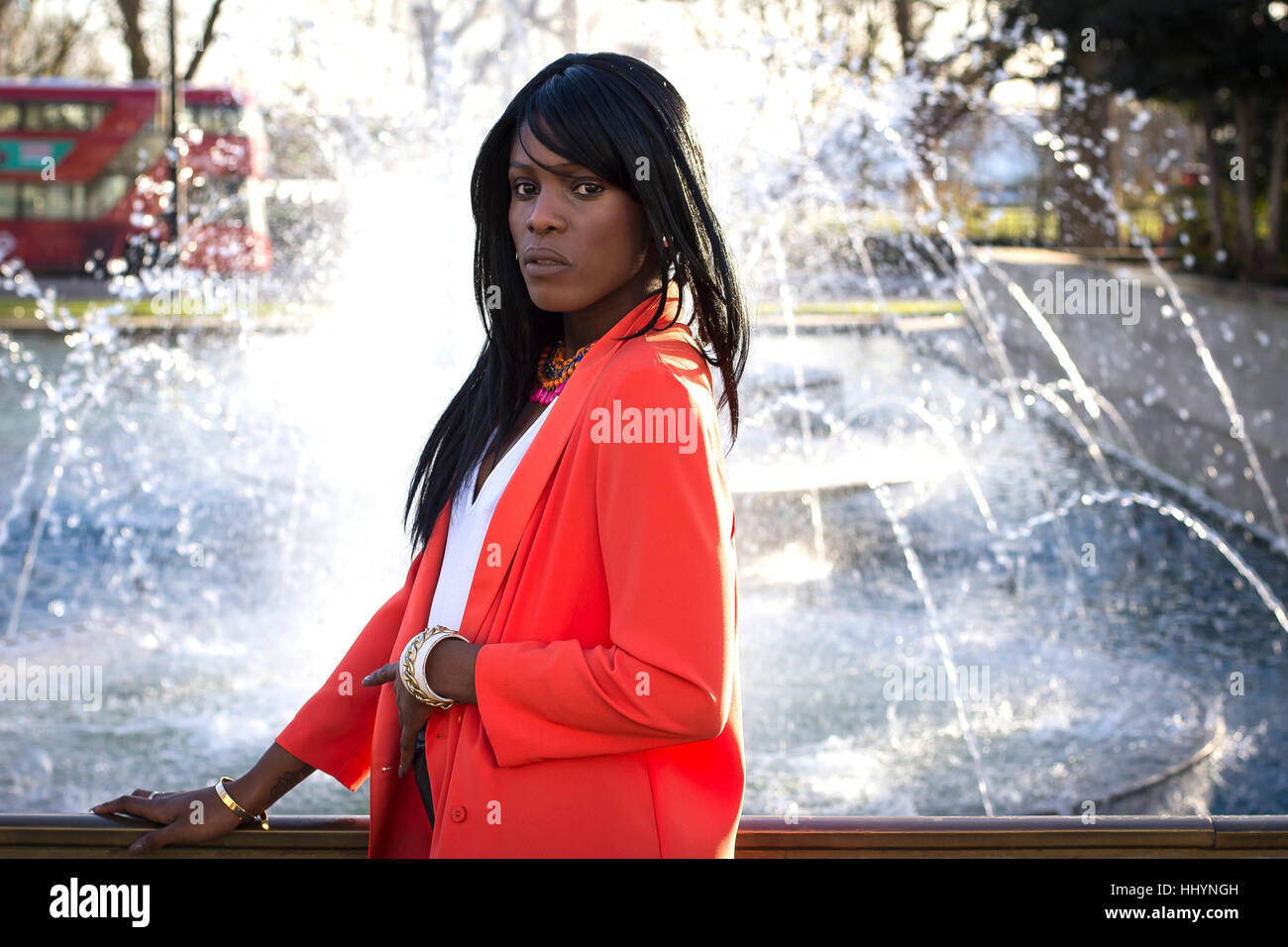 Beautiful model in London Stock Photo - Alamy