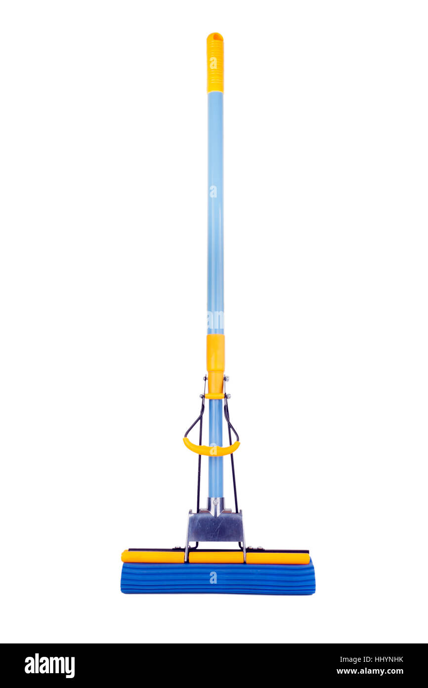 Modern blue plastic broom hi-res stock photography and images - Alamy