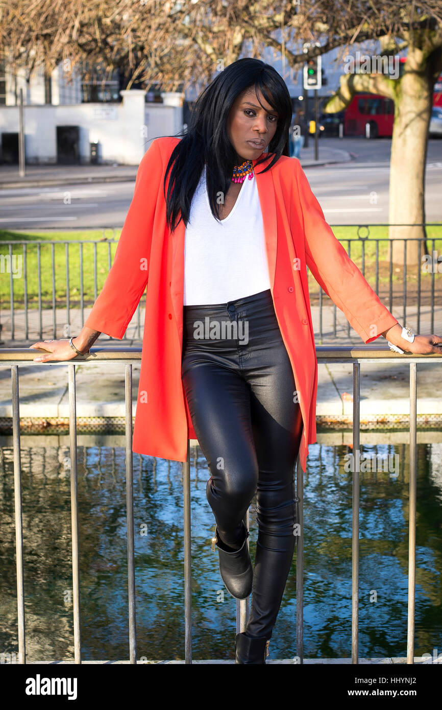 Beautiful model in London Stock Photo - Alamy