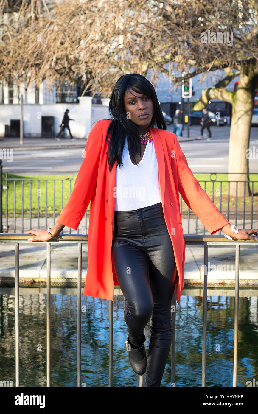 Beautiful model in London Stock Photo - Alamy