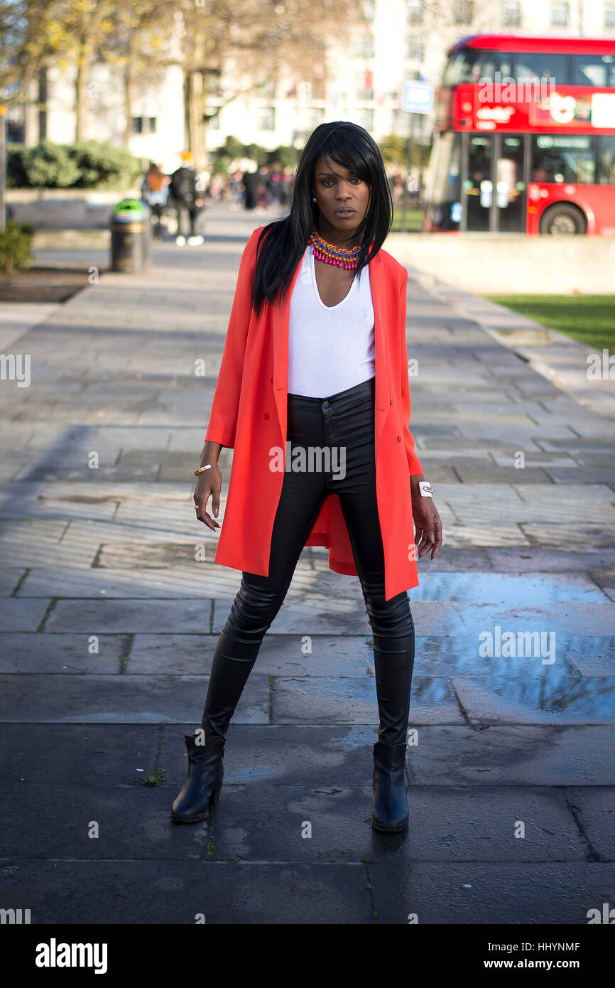 Beautiful model in London Stock Photo - Alamy