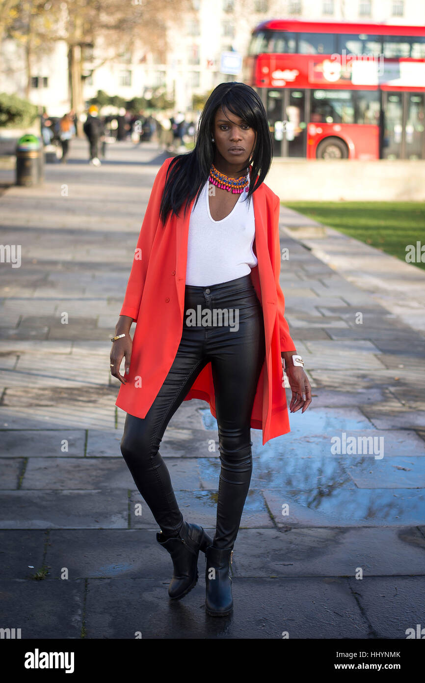 Beautiful model in London Stock Photo - Alamy