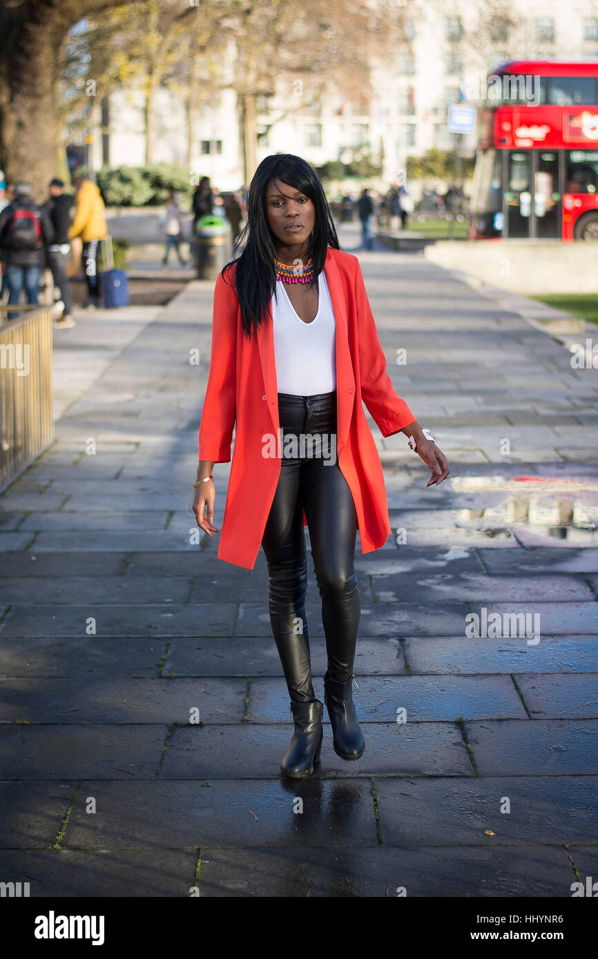 Beautiful model in London Stock Photo - Alamy