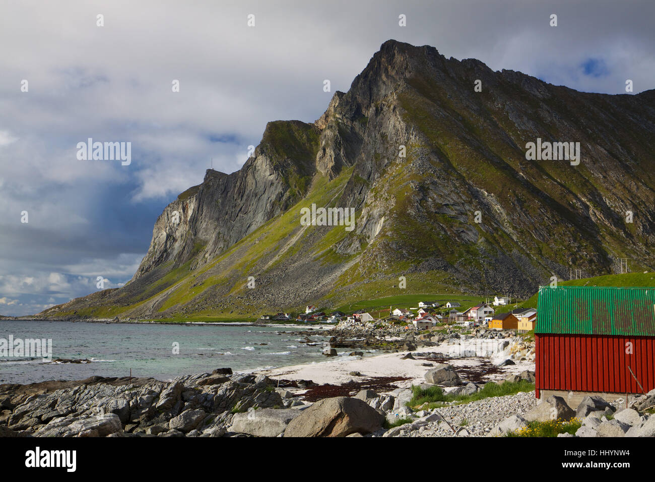 norway, mountains, arctic, beach, seaside, the beach, seashore, europe ...