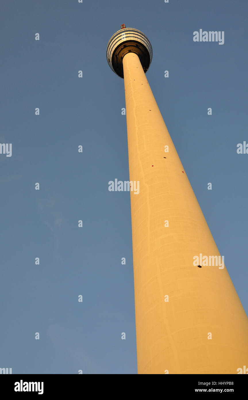 tower, stuttgart, television tower, radio tower, emblem, tower ...