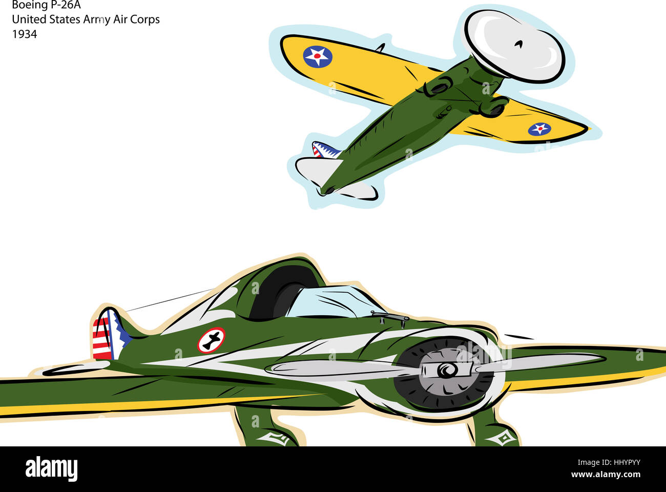 Old airplane cartoon hi-res stock photography and images - Alamy