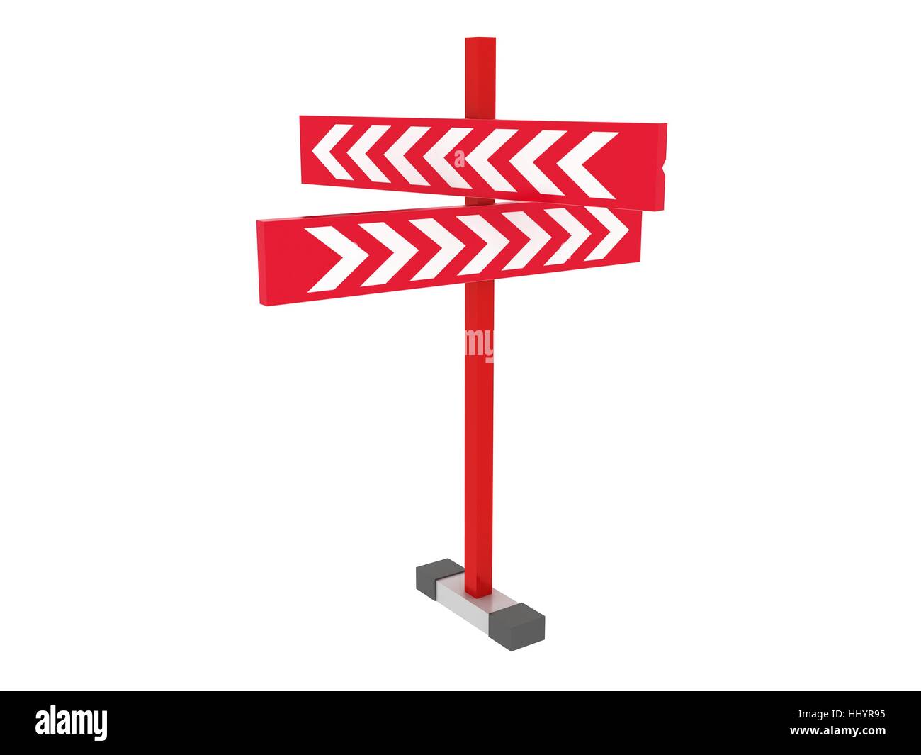 Direction Pointers - Isolated on white background Stock Photo - Alamy